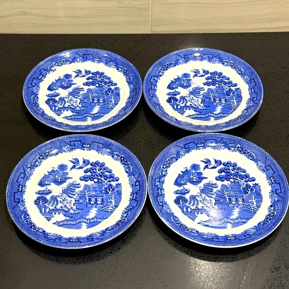 Tams Ware | Dining | John Tams Blue Willow Victorian Antique Plate Set ...